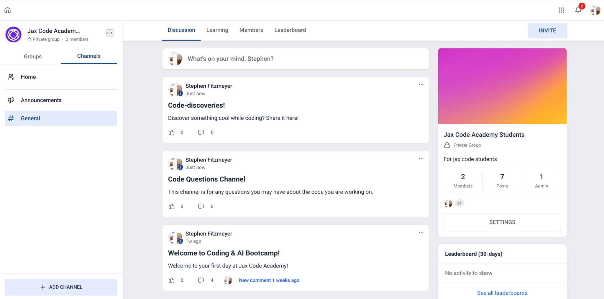 Home March 2025 - Jax Code Academy